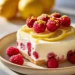 Easy No-Bake Lemon Raspberry Cheesecake