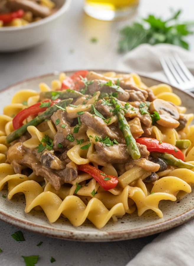 Creamy Vegetarian Mushroom Stroganoff Recipe